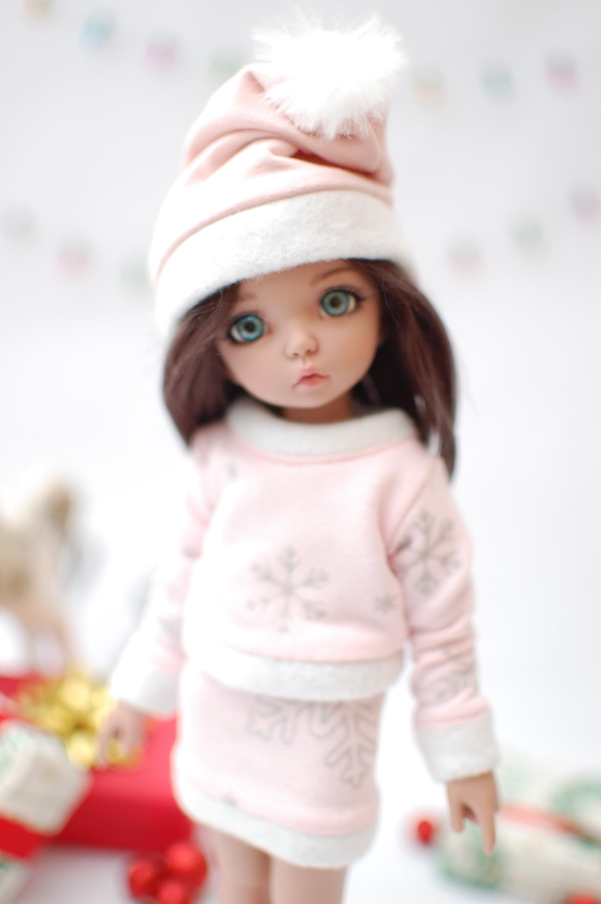 Santa Claus Christmas Red Pink Hat for 1/4 Scale Msd Dolls Minifee ...
