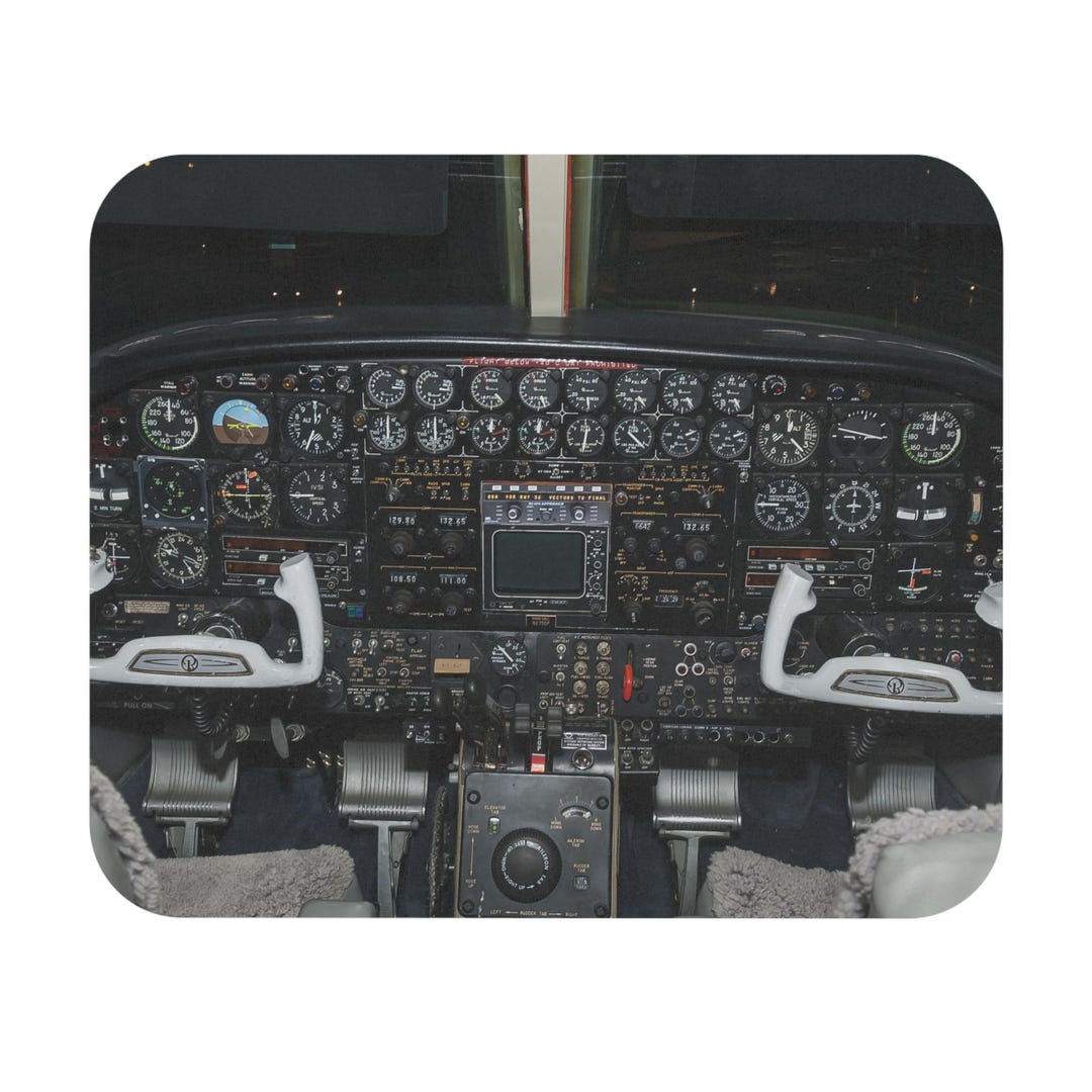 Aviation Cockpit King Air Mouse Pad, Flight Enthusiast Gift, Pilot ...