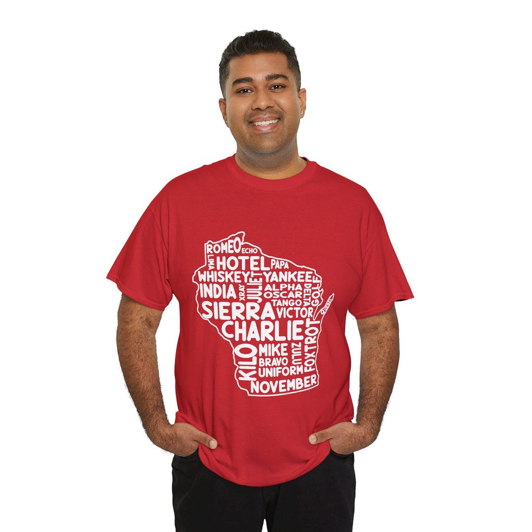 Wisconsin Phonetic Alphabet Unisex Heavy Cotton Tee - Unique State ...