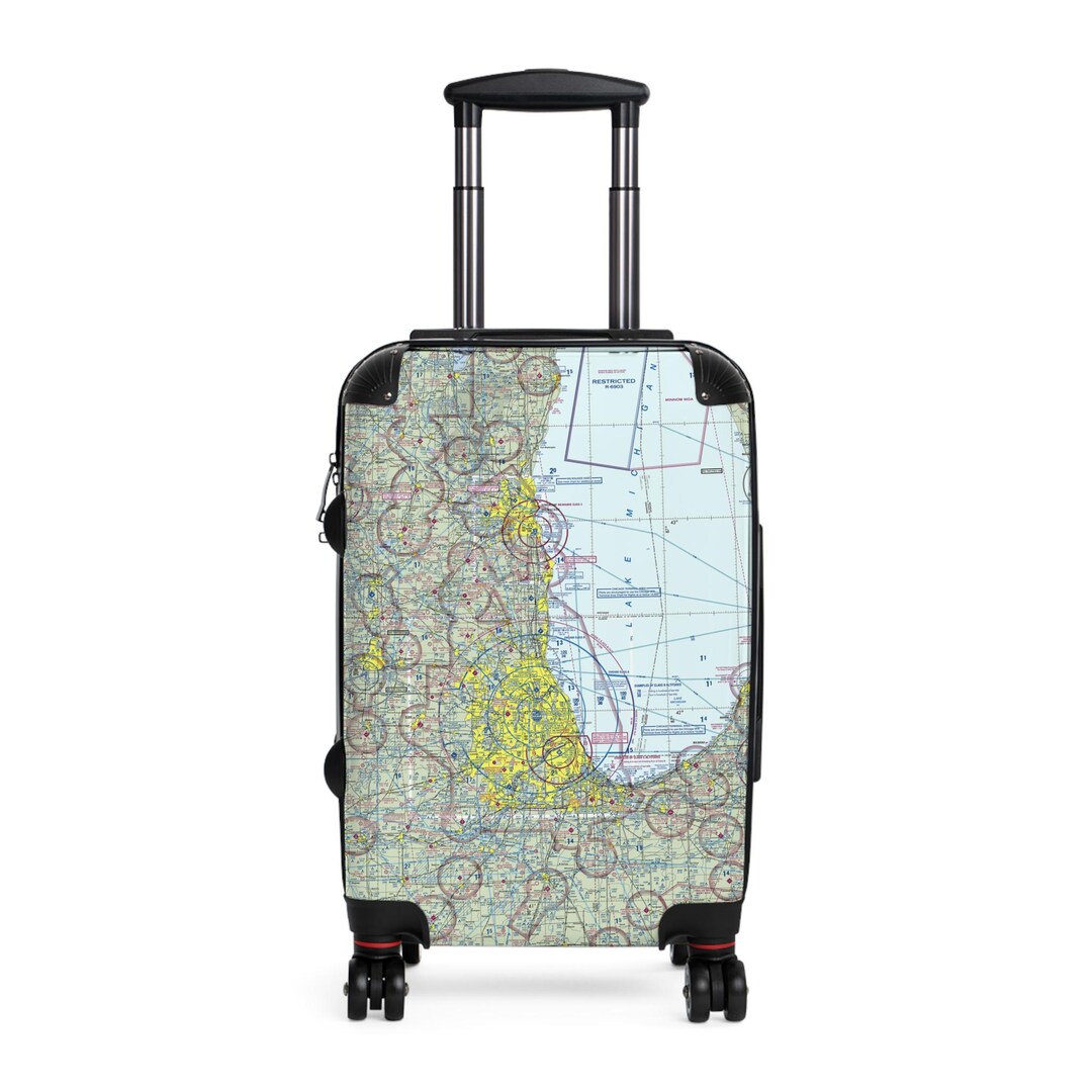 Chicago VFR Sectional Small Suitcase - Aviation Travel Accessory ...