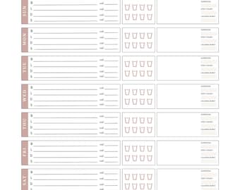 Weekly Health Tracker Template - Etsy