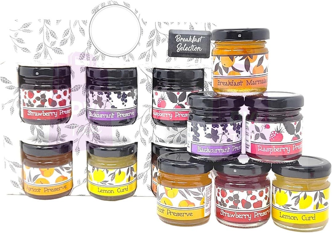 British Flavors Jam Preserve Gift Pack: Strawberry, Blackcurrant ...