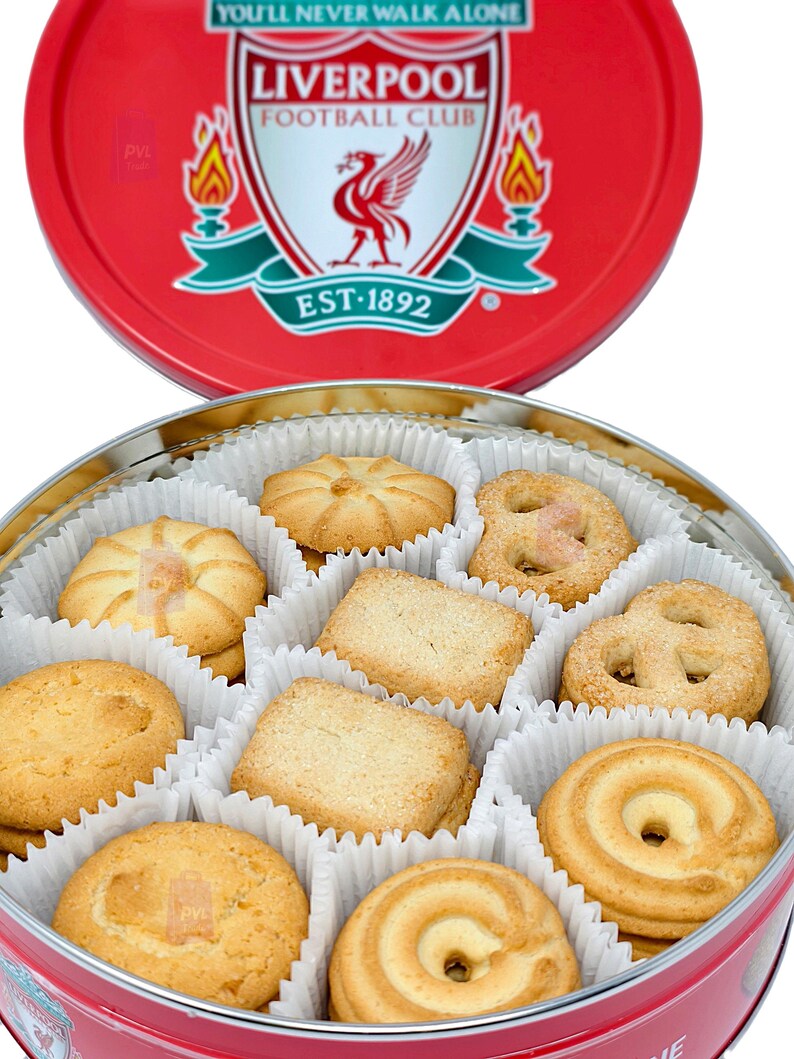 Liverpool FC Danish Butter Cookies Tin: Embossed Lid, Delicious Fan ...