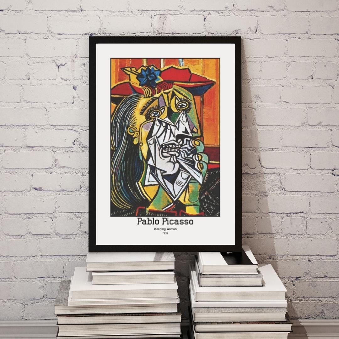 Weeping Woman by Pablo Picasso – Abstract Art Print, Cubist Wall Decor ...