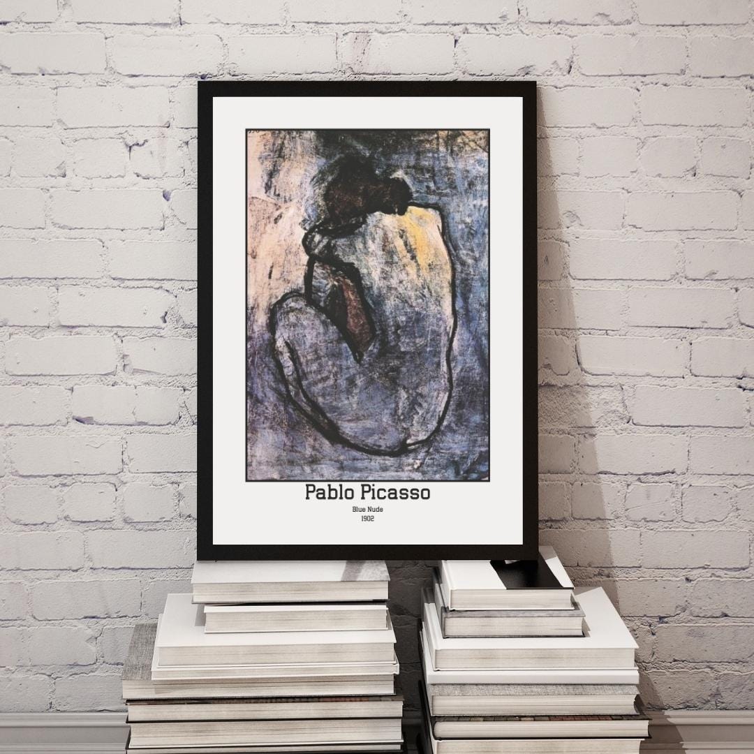 Pablo Picasso Art Print – Blue Nude (1902) | Emotional Blue Period ...