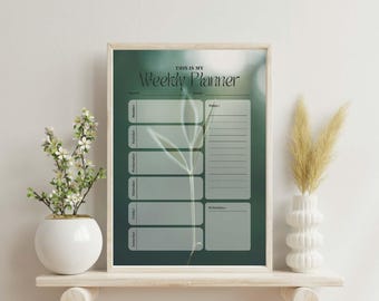 Minimalist Weekly Planner | Printable Weekly Schedule | Aesthetic ...