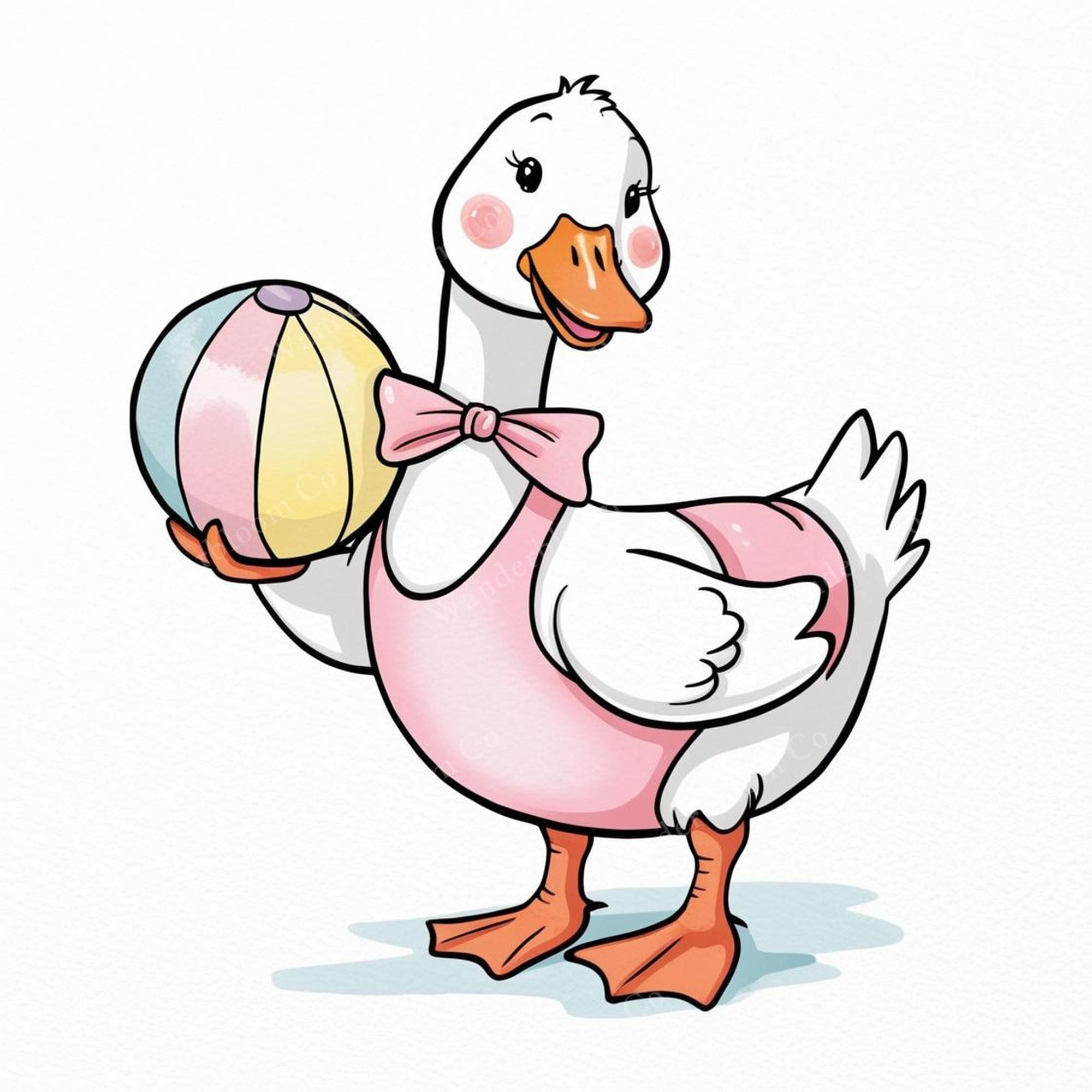 21 Silly Goose Clipart Set PNG JPG, Adorable Goose Illustrations ...