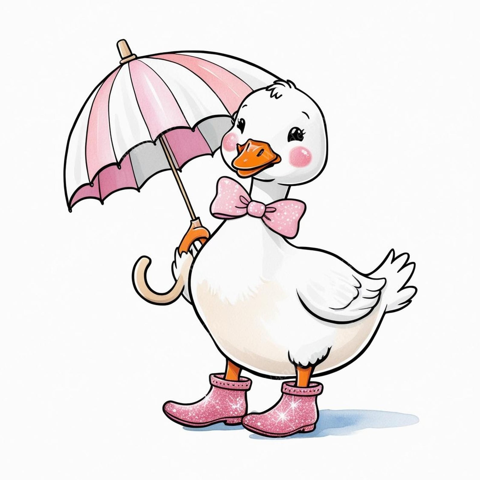 21 Silly Goose Clipart Set PNG JPG, Adorable Goose Illustrations ...