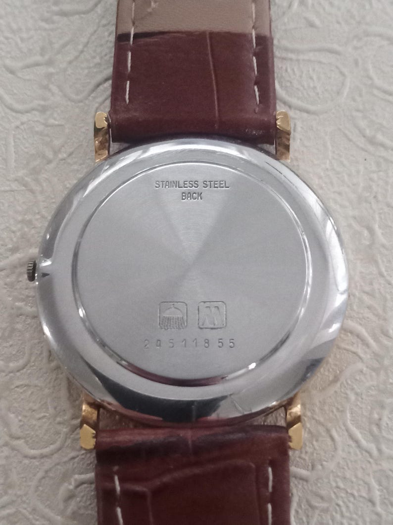 Vintage Longines Men's Gold Dial Quartz Watch – 33mm – Leather Strap ...