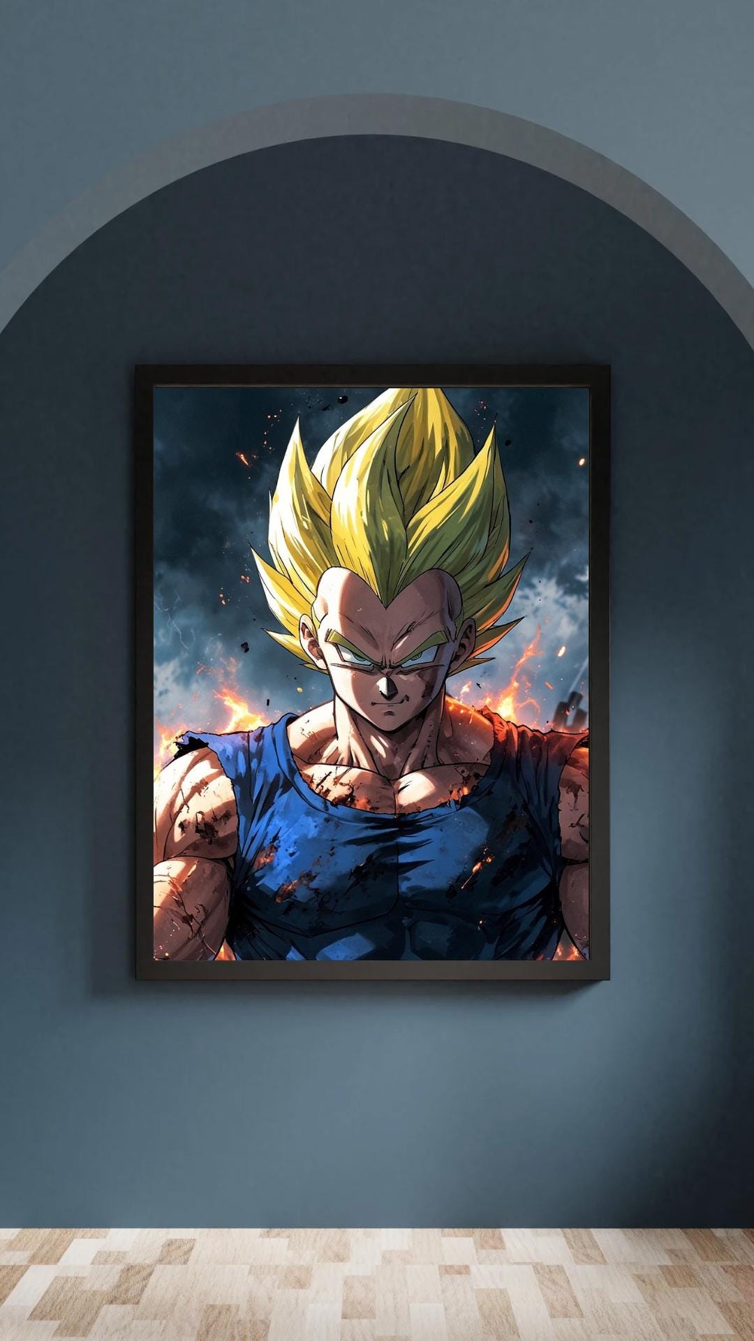 Vegeta SSJ Dragonball Digital Print | Wall Decor | Digital Art ...