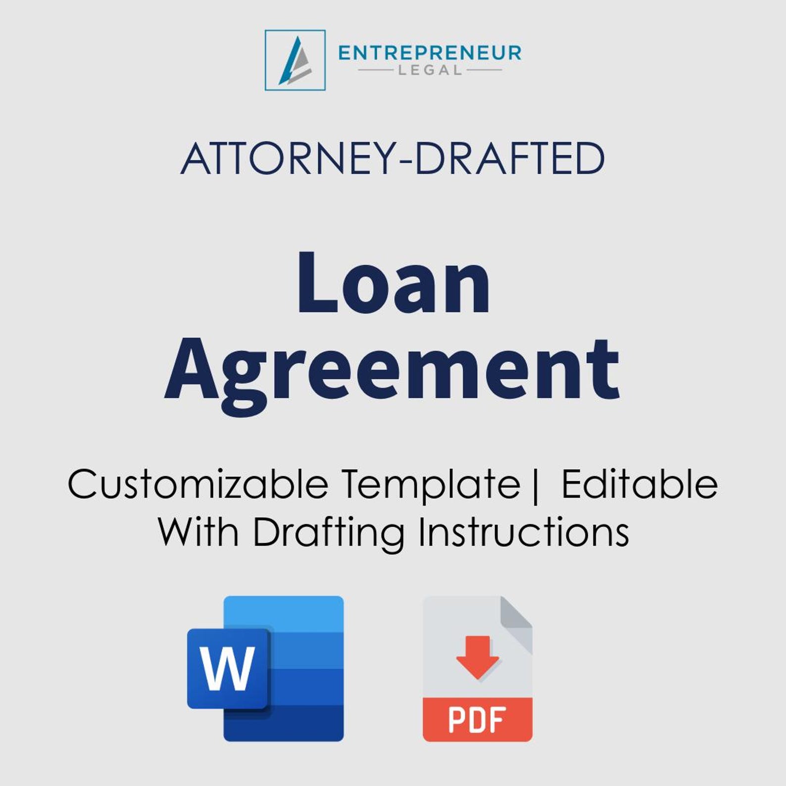 Attorney-drafted Loan Agreement (US) | Editable Word & PDF With ...