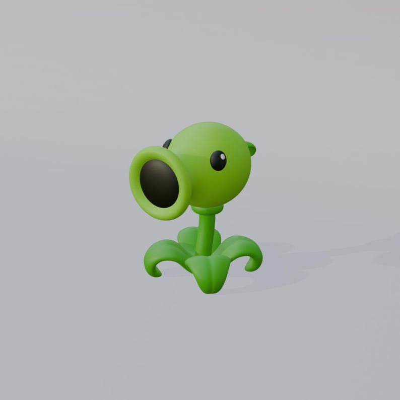 Peashooter / Peashooter Pvz - Plants Vs Zombies 3D Model - Etsy