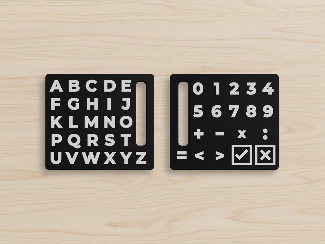 Double-sided S2C Letter & Number Board – Alphabet + Math Symbols - Etsy ...
