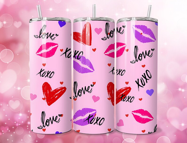 Highland Cow Valentine Tumbler PNG | Chocolate Box Design (digital ...