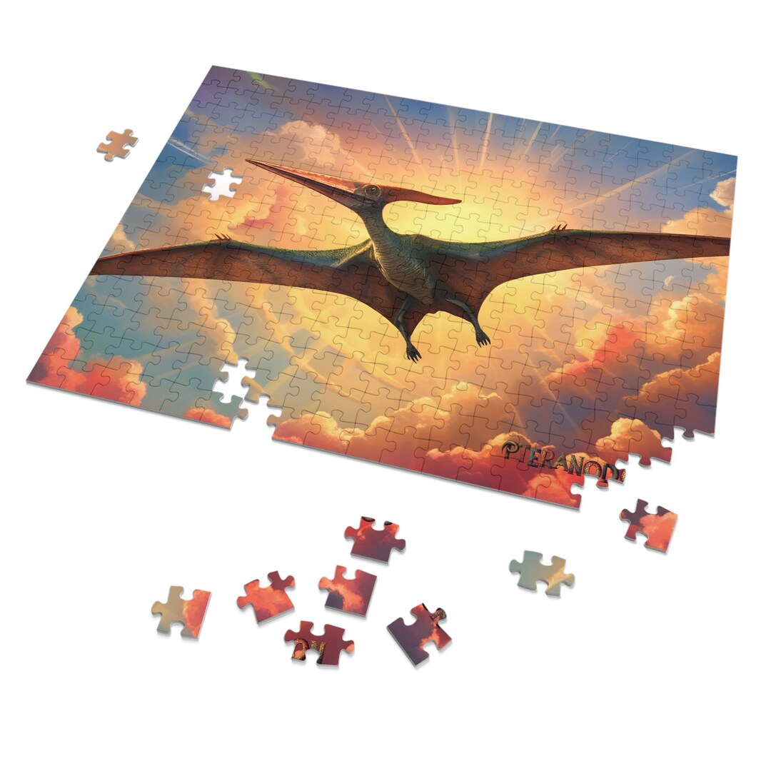 Pteranodon Jigsaw Puzzle in Tin Box, Fun Dinosaur Puzzle for Kids ...