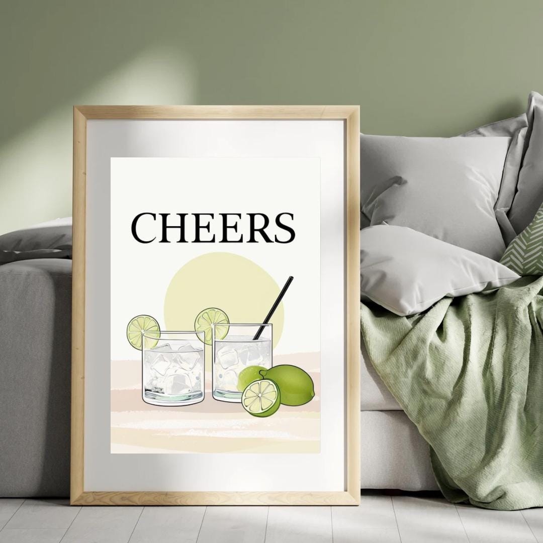Gin Tonic Cheers Poster - Etsy