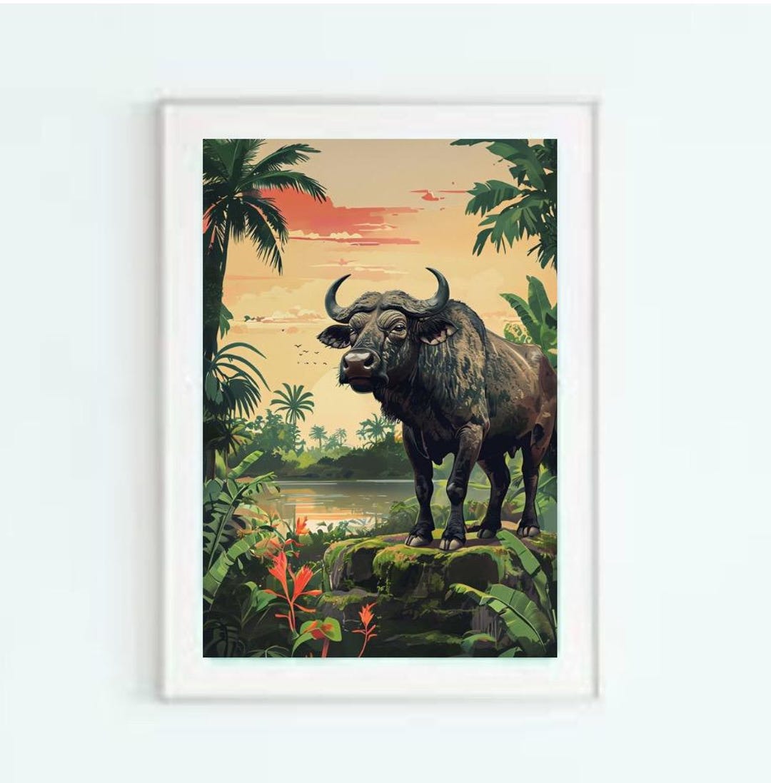 The Big 5 African Buffalo Poster - Etsy