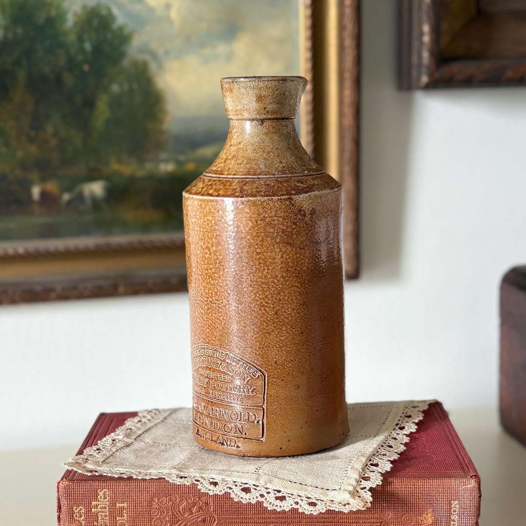 Antique 1800s Ink Bottle | English Salt Glazed Vitreous Stoneware | J ...
