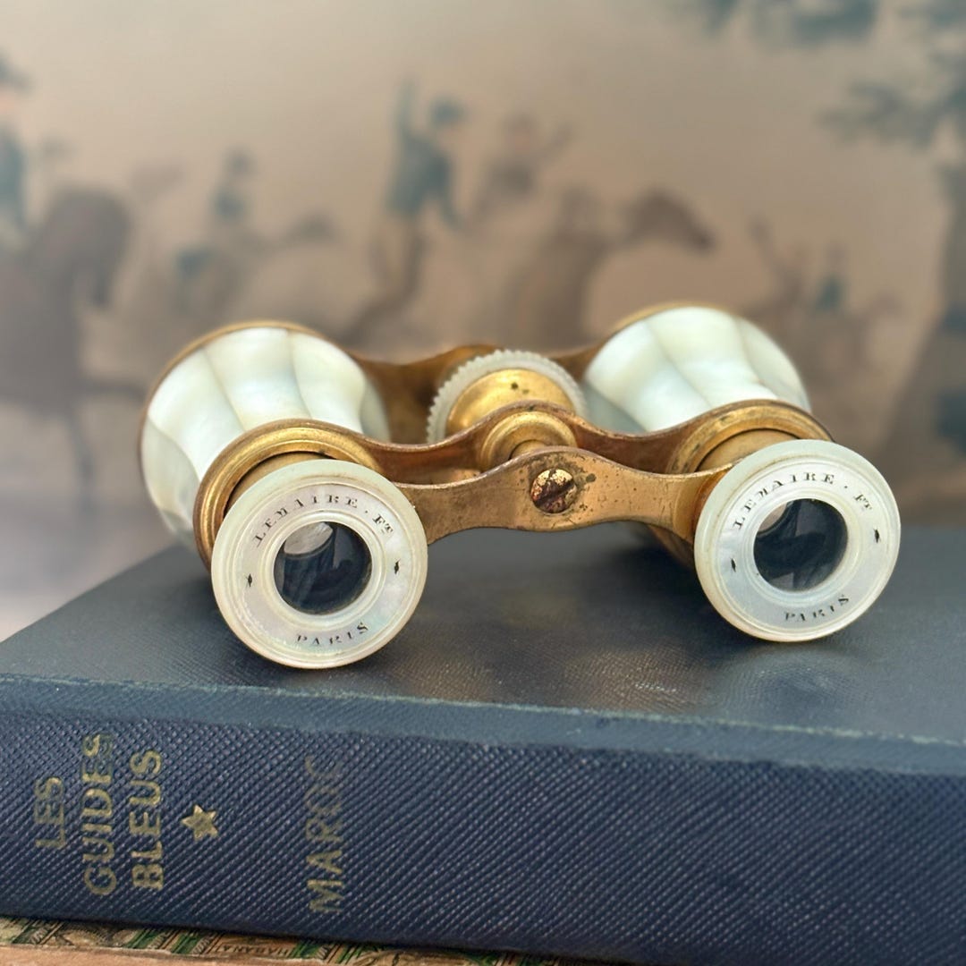 Antique Lemaire Paris Opera Glasses | Mother of Pearl & Brass | Made in ...