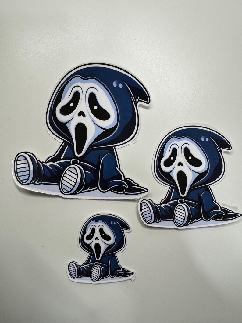 Ghostface-inspired - Chibi Horror Sticker - Etsy