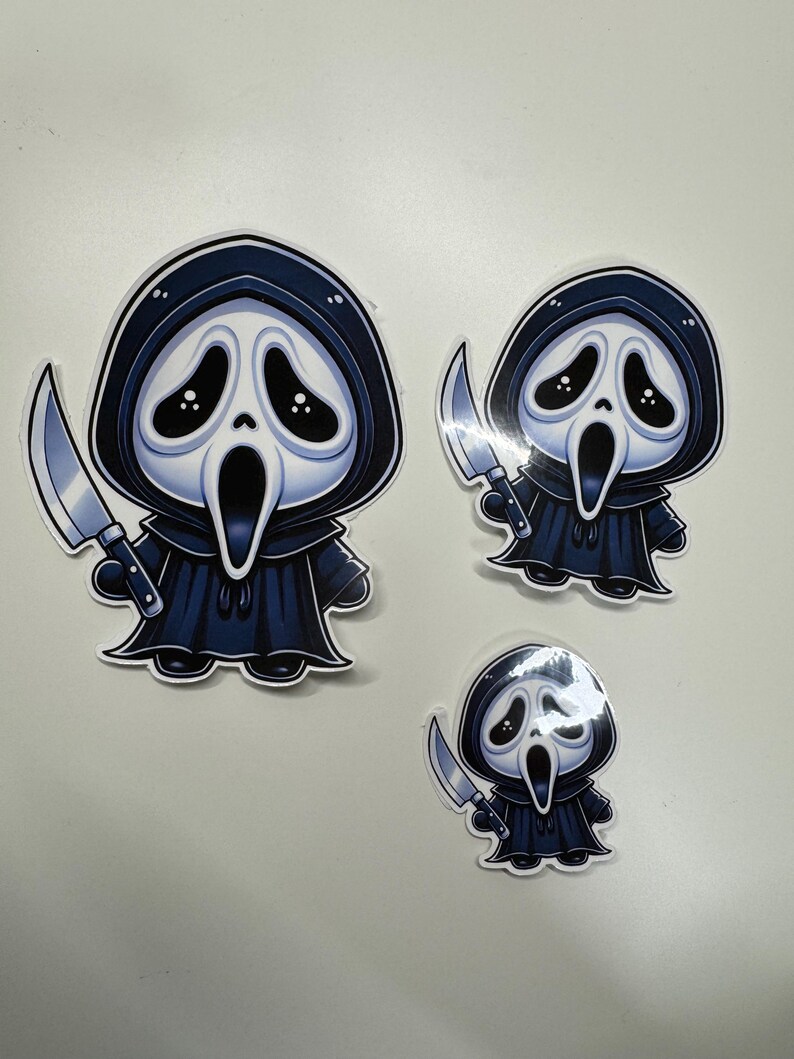 Ghostface-inspired - Chibi Horror Sticker - Etsy