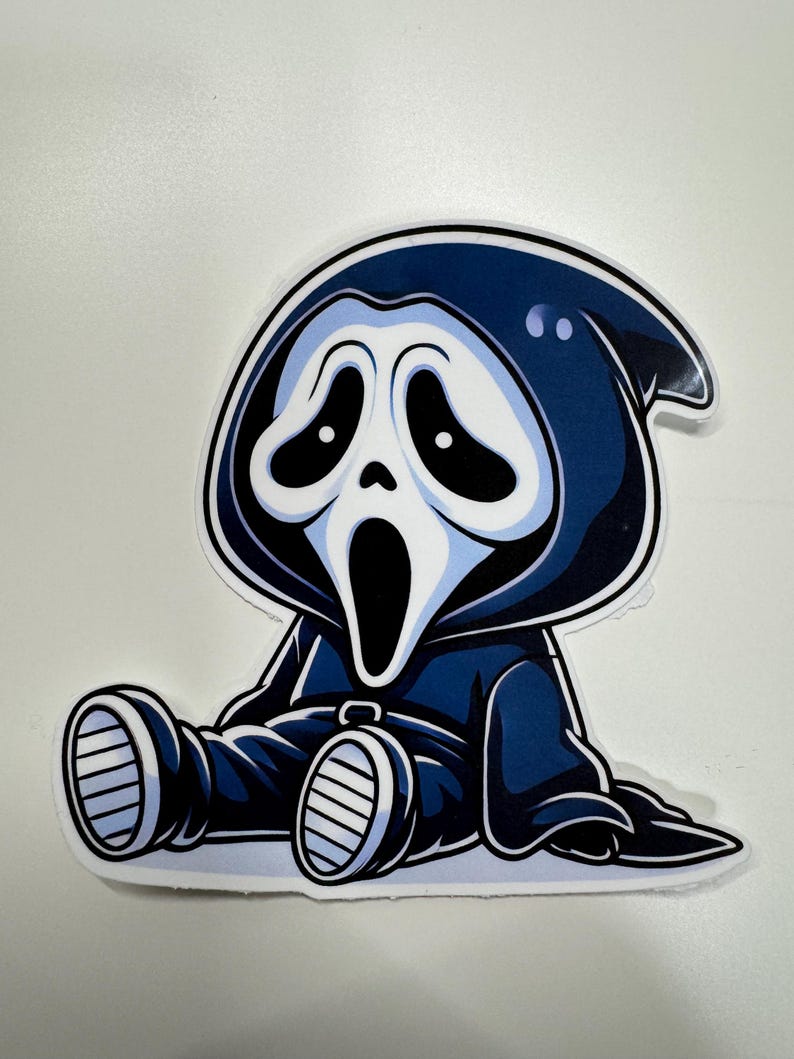 Ghostface-inspired - Chibi Horror Sticker - Etsy