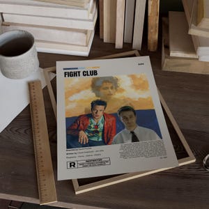 Fight Club Poster, Tyler Durden Wall Art, Cult Movie Print, 90s Film ...
