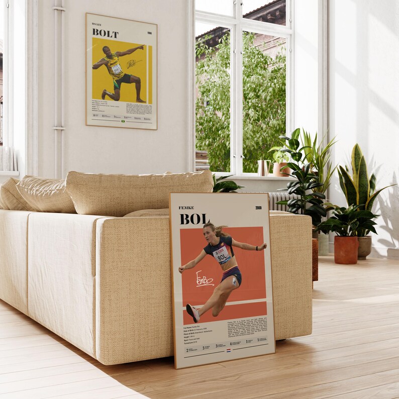Femke Bol Poster, Sprint Legend Print, Track and Field Decor, Athletic ...