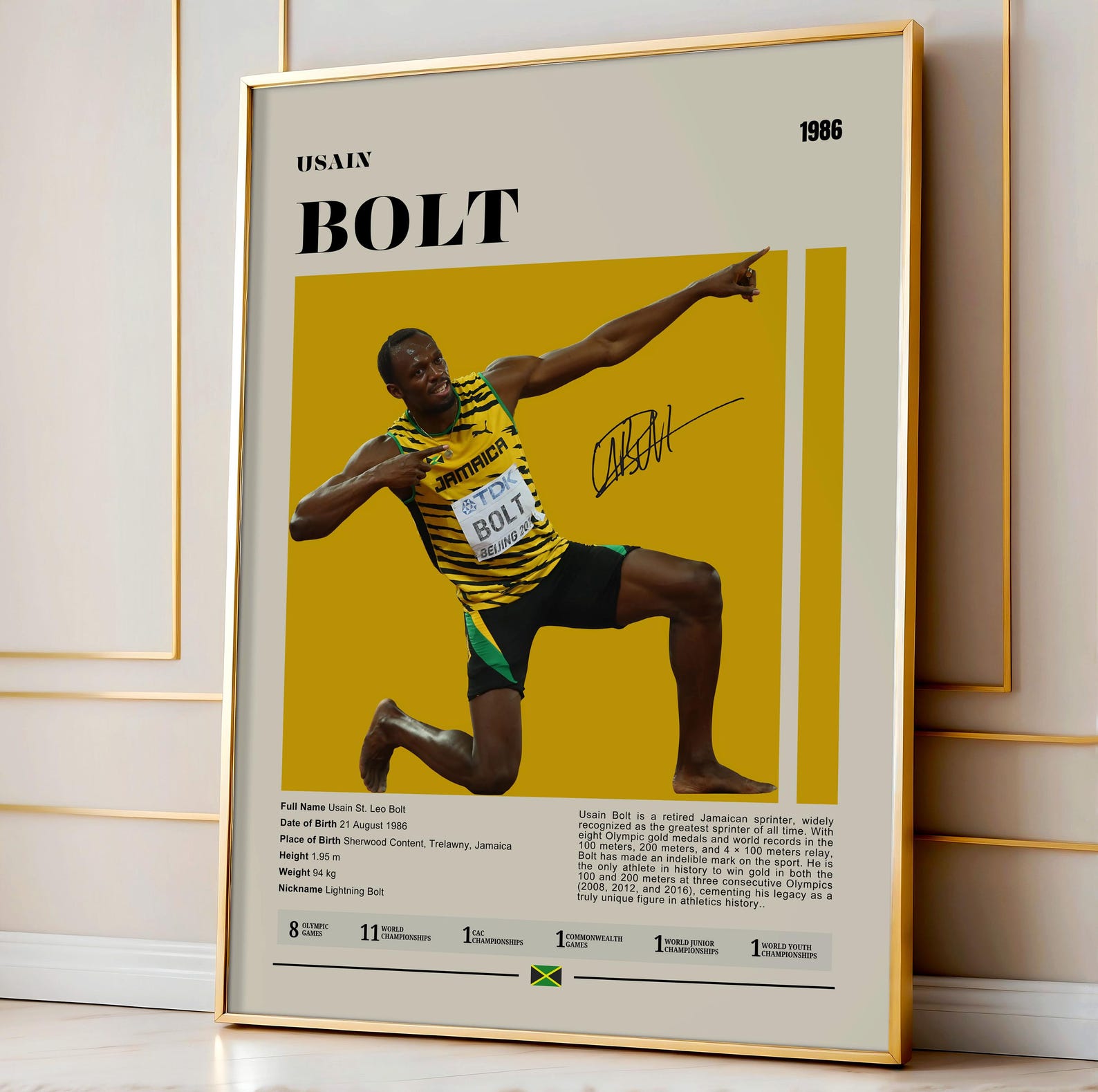 Usain Bolt Poster, Running Poster, Sports Poster, Modern Sports Art ...