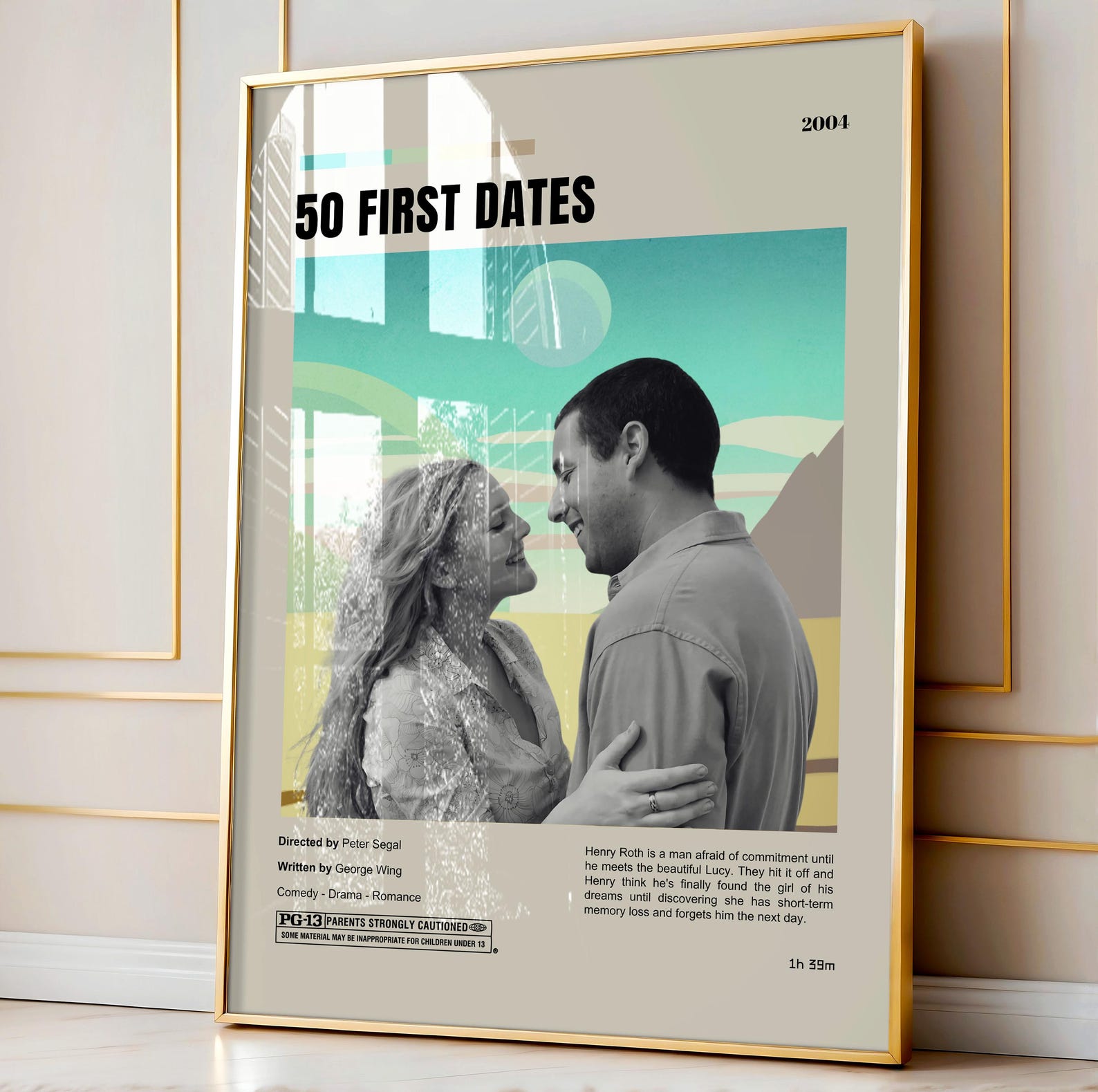 50 First Dates Movie Poster, Tropical Rom-com Print (digital or ...