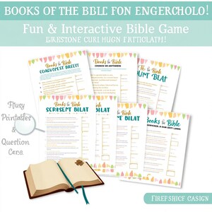 Books of the Bible Scavenger Hunt Game: Printable Church Activity (PDF ...