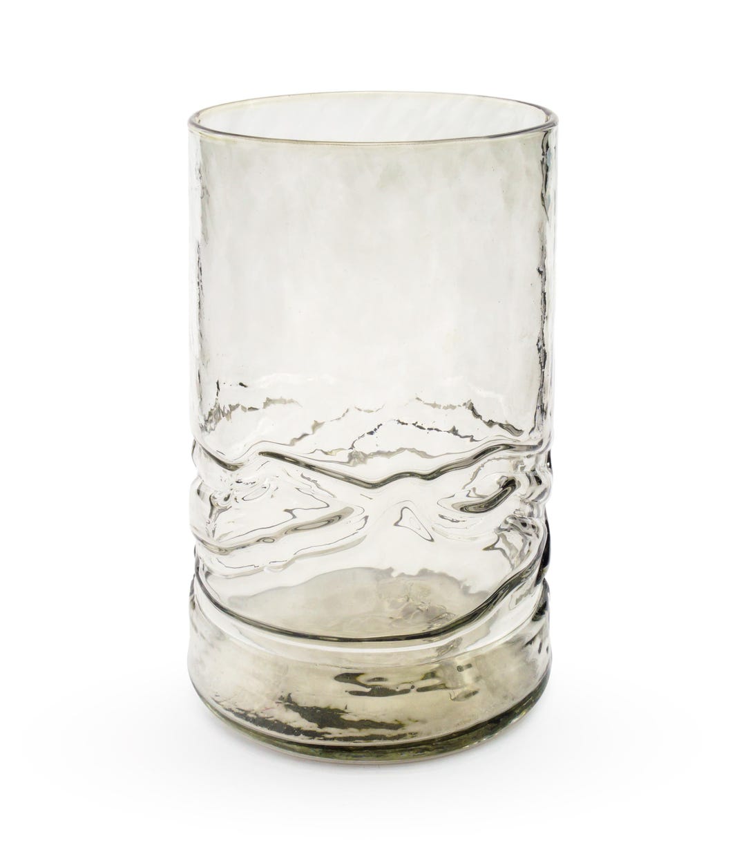 Ridge Tall Tumbler - Handblown Glass - Cocktail Glass - Grey Color - Etsy