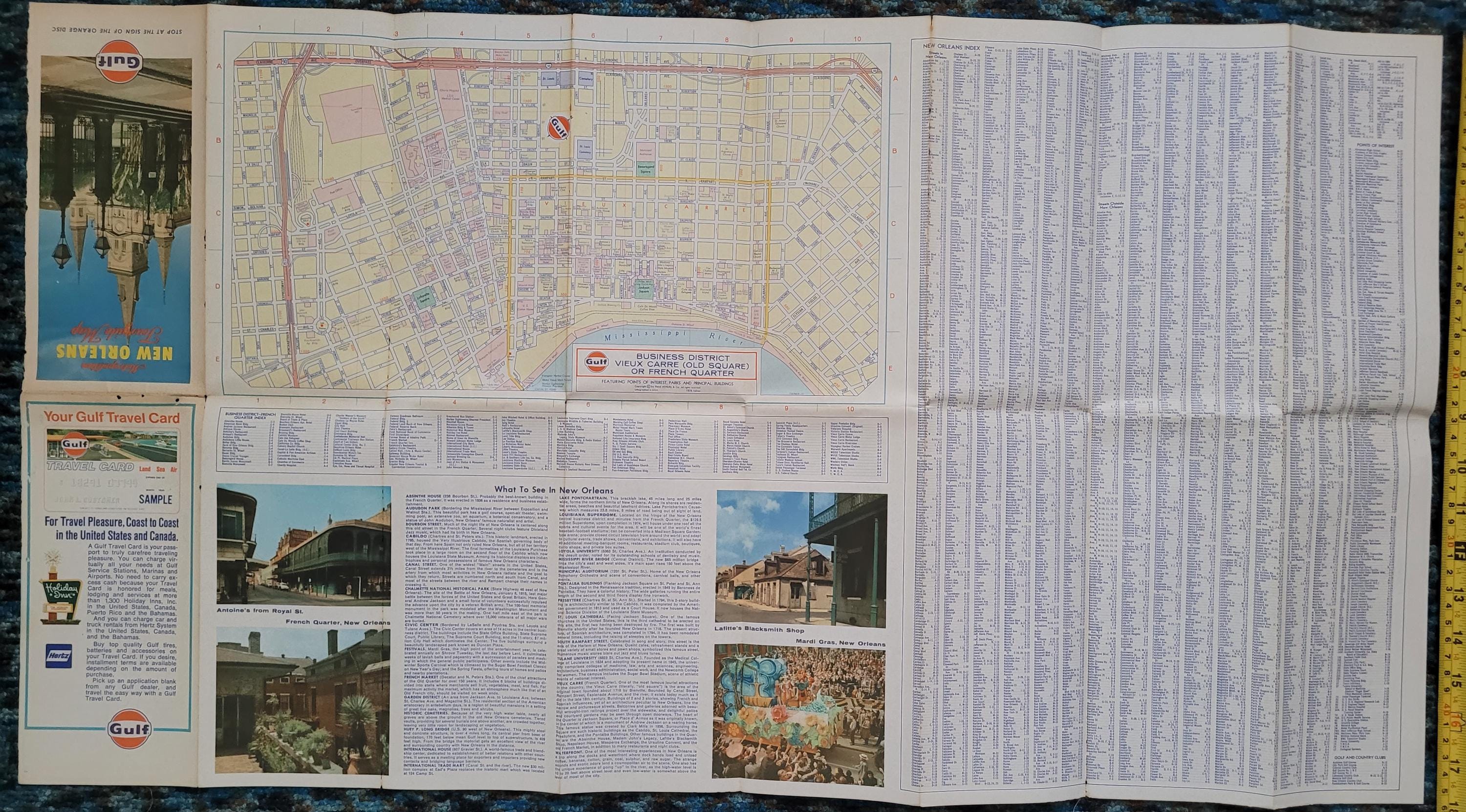 1974 Map of New Orleans, Vintage City Road Map - Etsy