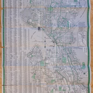 Vintage Map of Seattle - Etsy