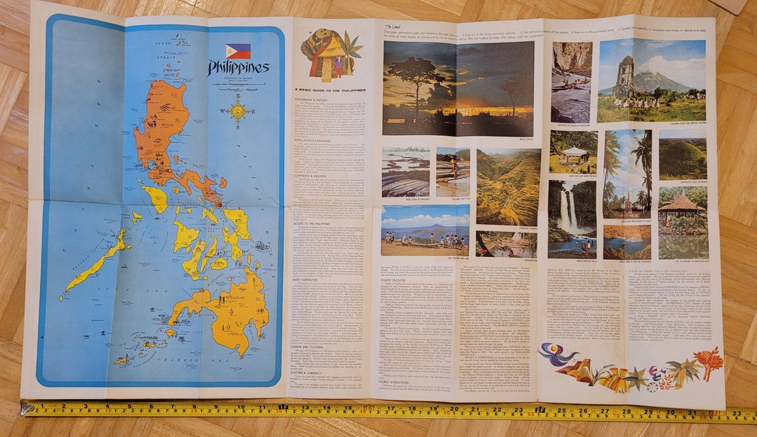Vintage Map of the Philippines - Etsy