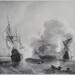 Vintage Louvre Reproduction Print Showing a Battle Between Ships at Sea ...