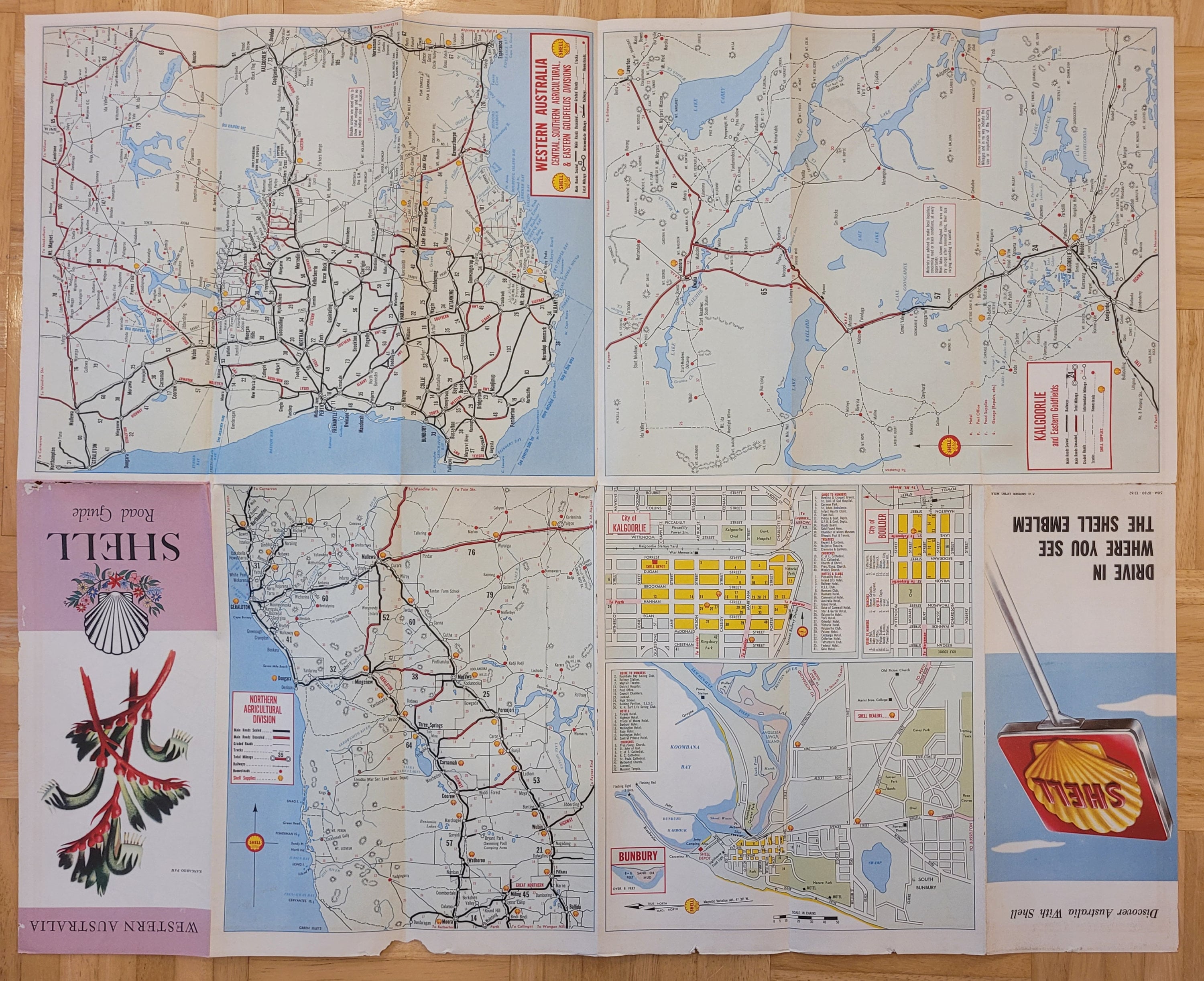 Vintage Road Map of Western Australia - Etsy