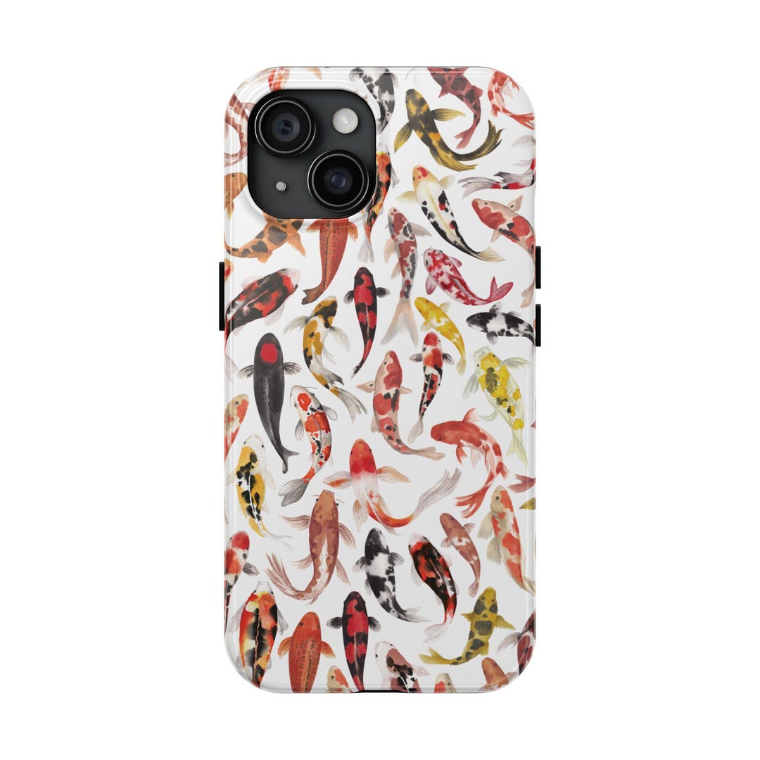 Koi Pond Phone Case, Asian Culture Fish Carp Japan Thailand Singapore ...