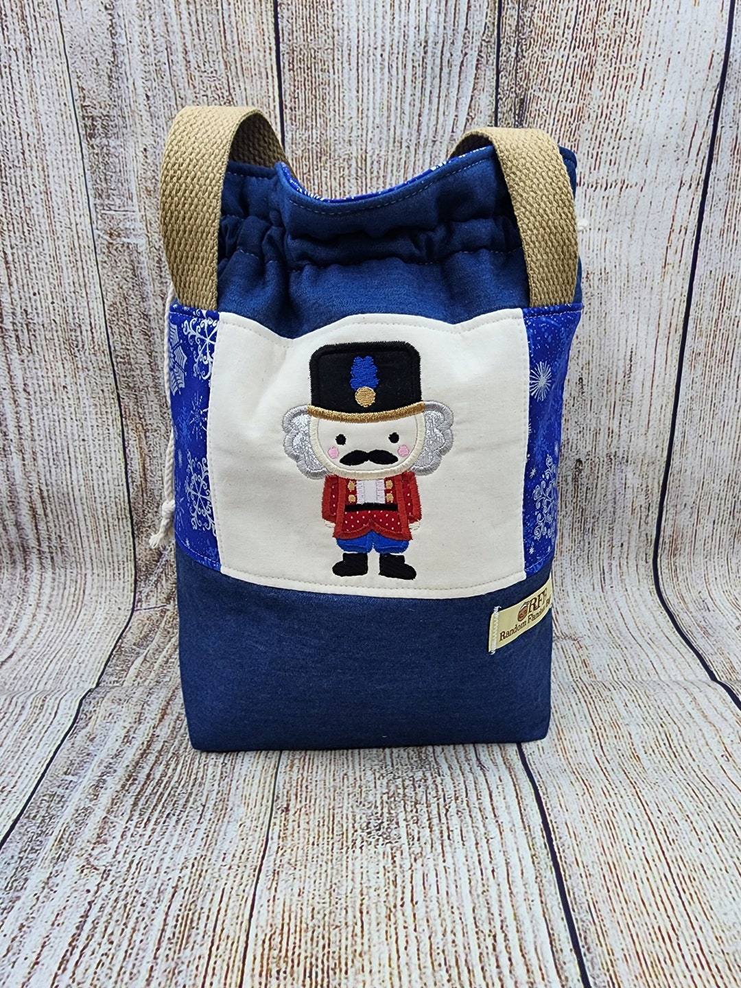 Drawstring Tote Bag Project Bag Knitting Bag Crochet Bag Knitting ...