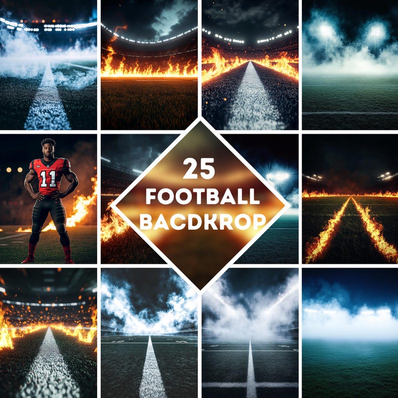 Sport Custom Football Overlay and Photography Backdrops | Senior ...