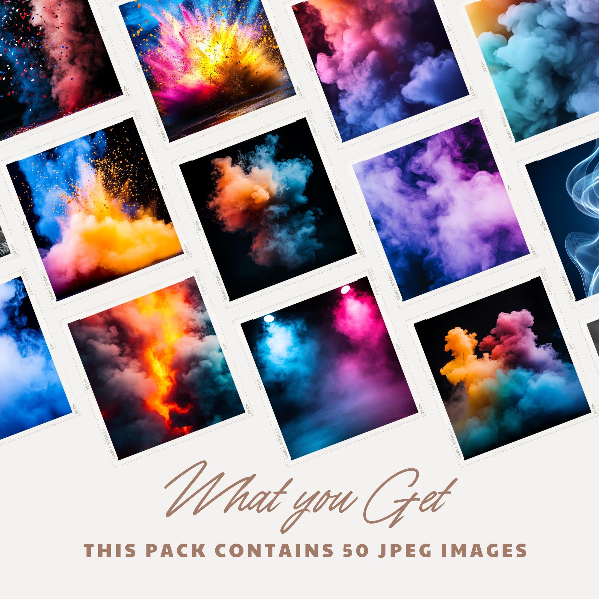 Color Smoke Overlay, Photoshop Overlays, Digital Smoke Photo Backdrop ...