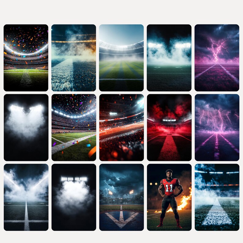 50 Football Digital Backdrops, Football Professional Backdrop, Sport ...