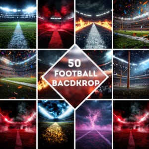 50 Football Digital Backdrops, Football Professional Backdrop, Sport ...