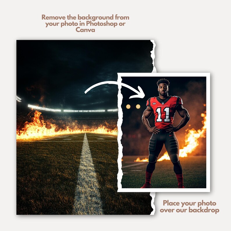 Sport Custom Football Overlay and Photography Backdrops | Senior ...