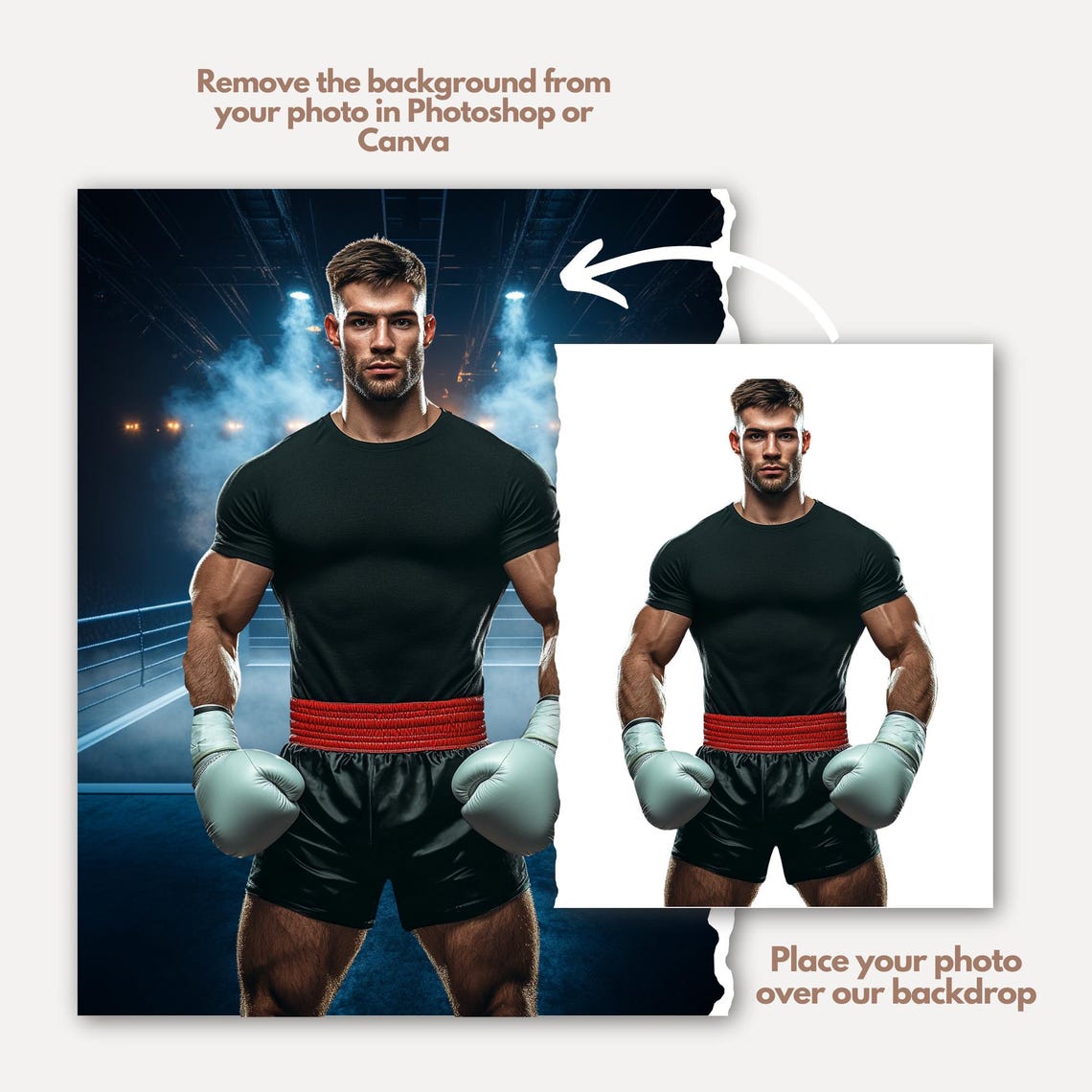 24 Boxing Ring Backdrop, Digital Fighting Area, Wrestling Sport ...