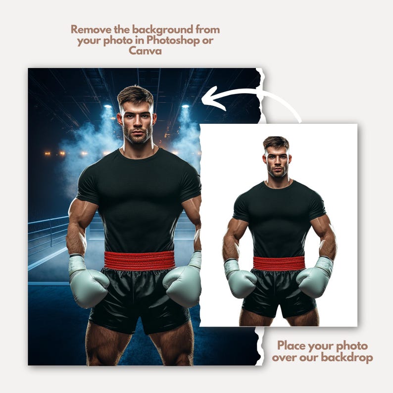 24 Boxing Ring Backdrop, Digital Fighting Area, Wrestling Sport ...