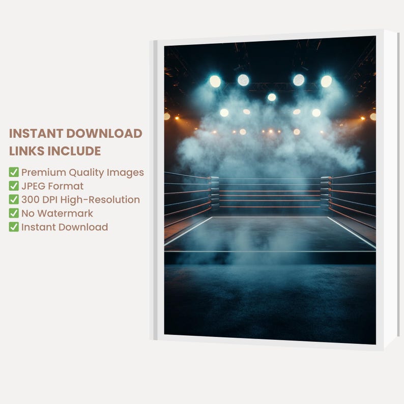 24 Boxing Ring Backdrop, Digital Fighting Area, Wrestling Sport ...