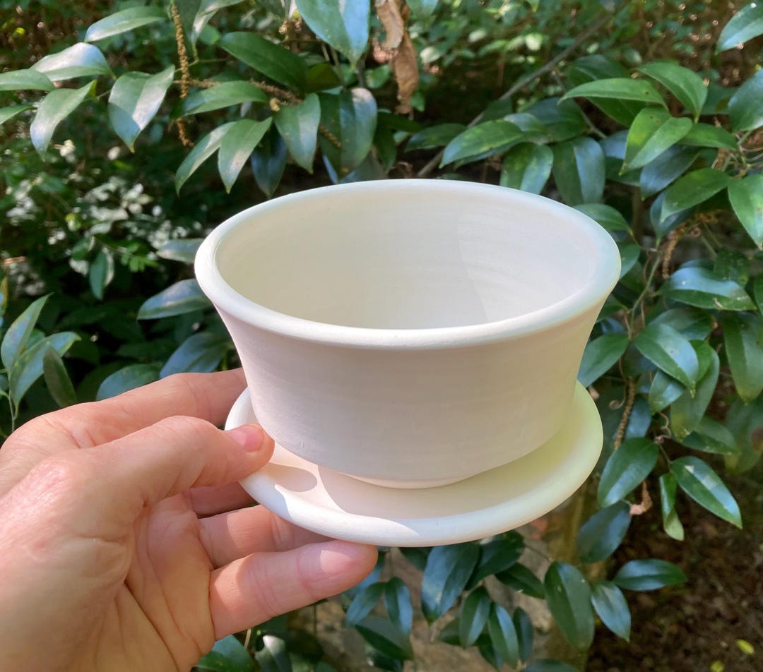 EARTHENWARE FLOWER POT #93 Porous Clay Planter With Saucer - Succulents ...