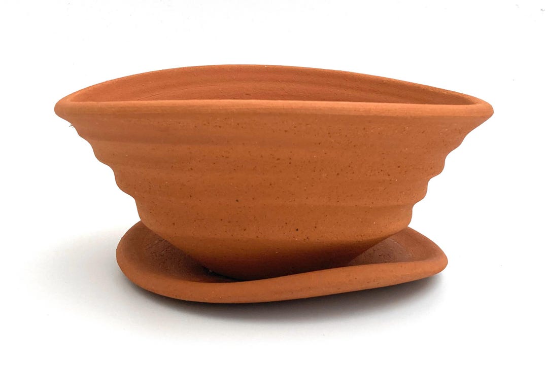 TERRACOTTA CLAY PLANTER #88 Porous Flower Pot With Saucer - Real ...