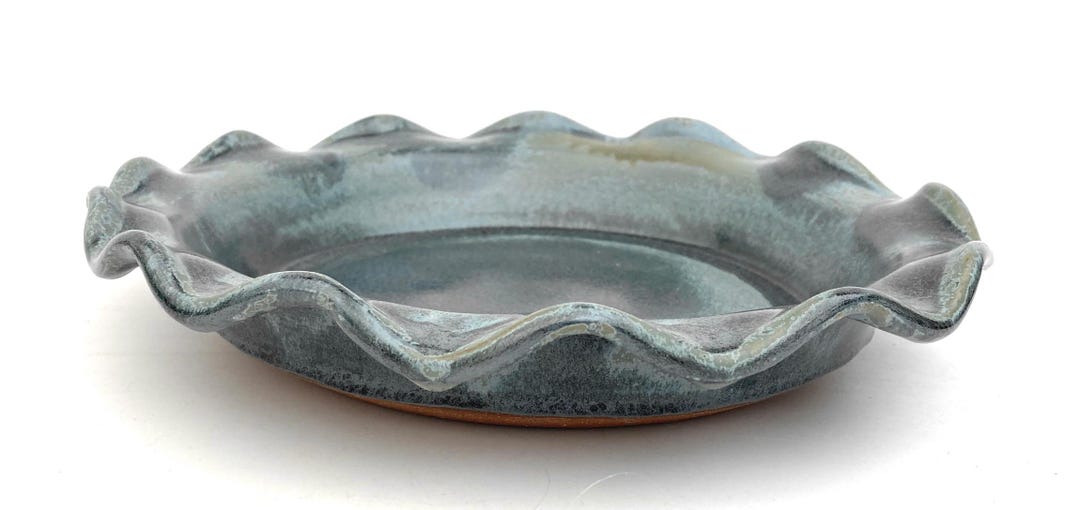 STONEWARE PIE PLATE #4 Handmade Ceramic Pie Pan Dish for Pies ...